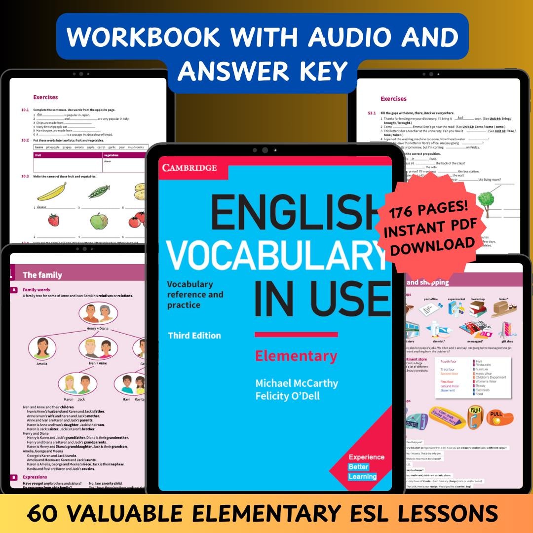 Cambridge English Vocabulary in Use Elementary A2 ESL Book for ...