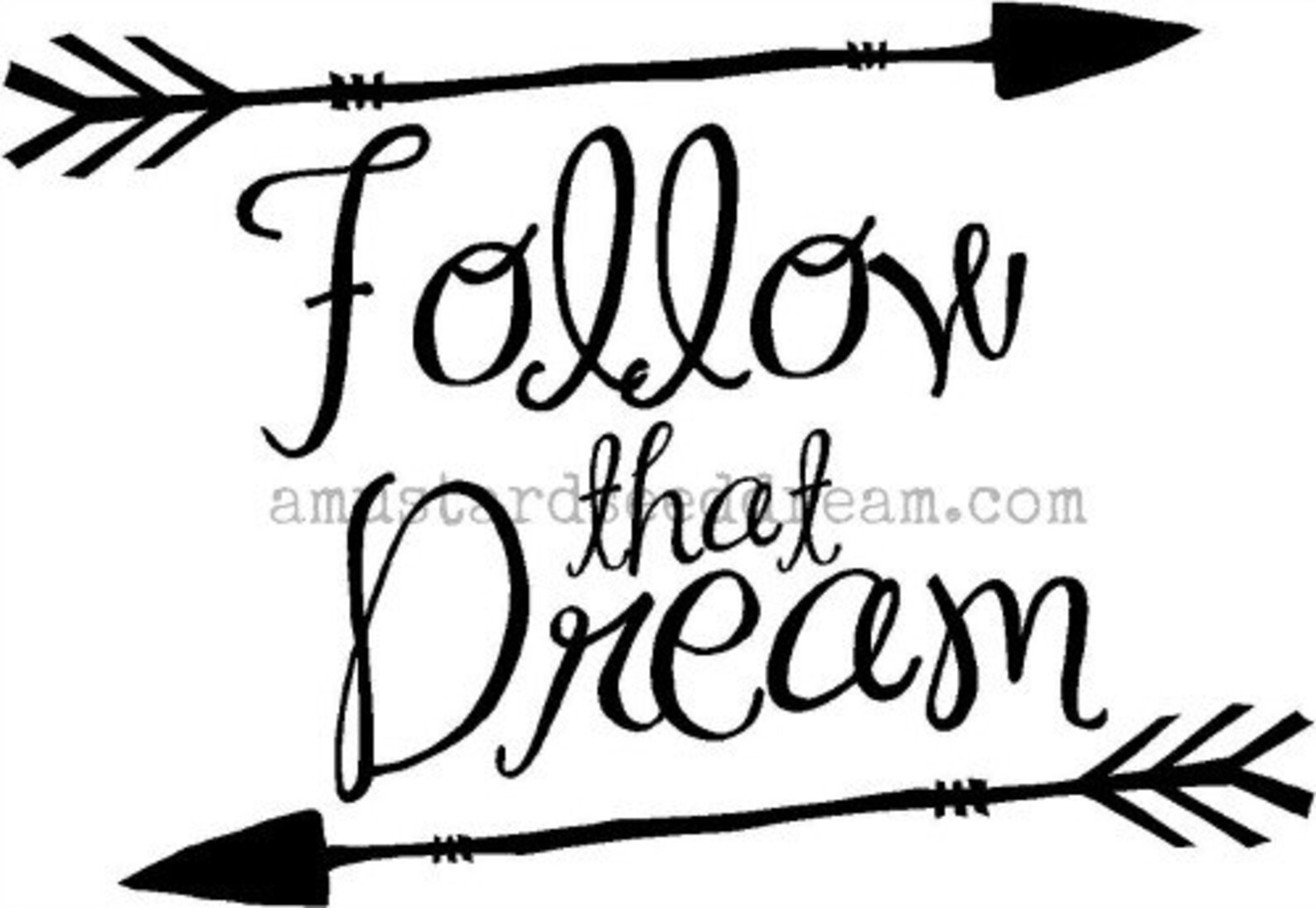 Follow That Dream Wall Decor/sign With Arrows Wall Decal - Etsy