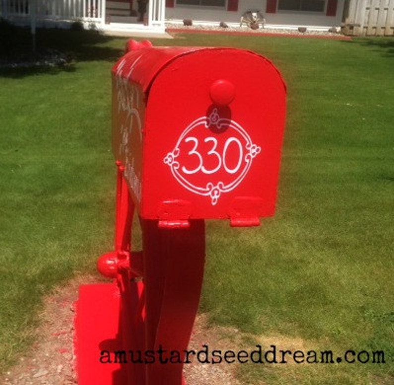 Mailbox Numbers Vinyl Wall Art Graphics Lettering Decals - Etsy
