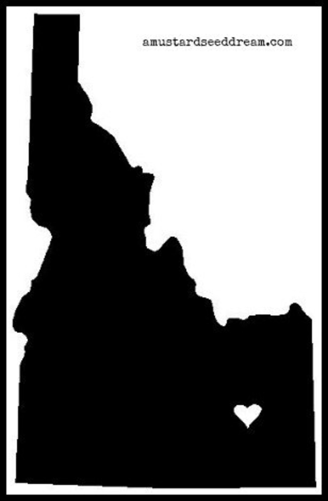 Fifty States With Heart idaho Vinyl Wall Art, Graphics, Lettering ...