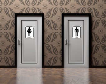 Vinyl Wall/door Decal men and women - Etsy