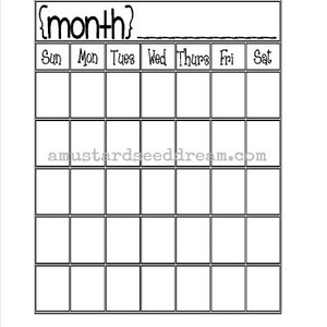 Dry Erase Calendar Vinyl Wall Art, Graphics, Lettering, Decals ...