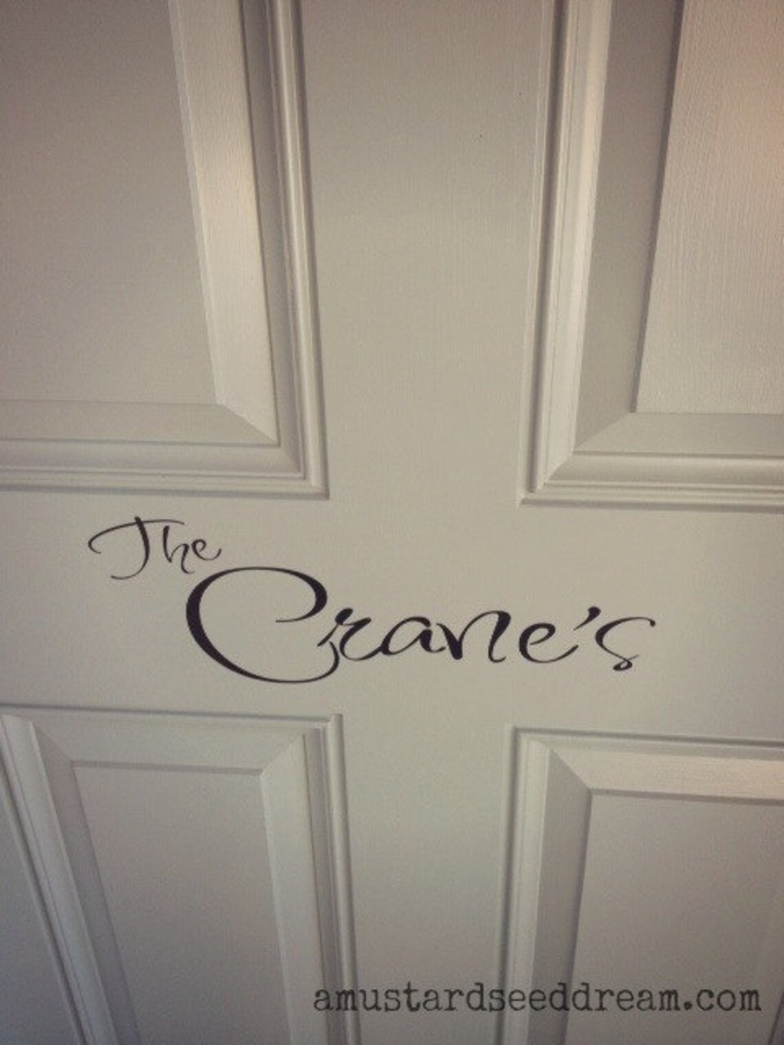 Personalized Last Name Front Door Cling - Vinyl Wall Art, Graphics ...