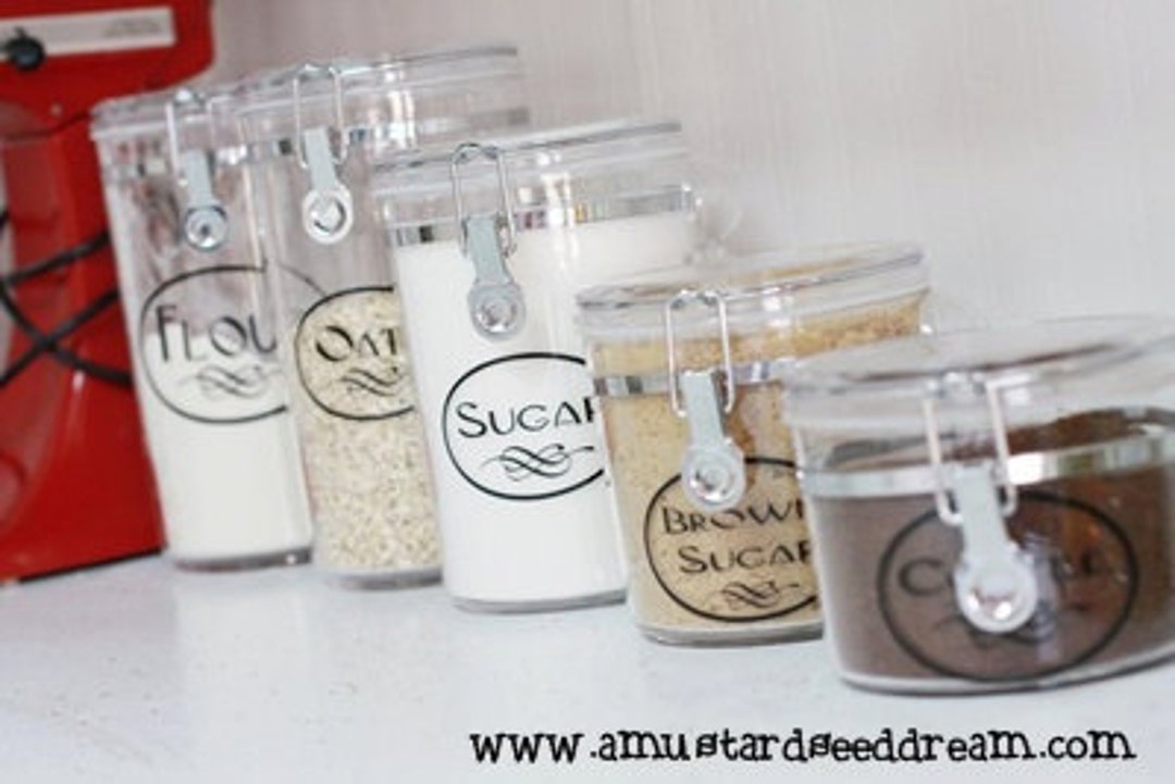Adorable Canister Labels - Vinyl Wall Art, Graphics, Lettering, Decals ...