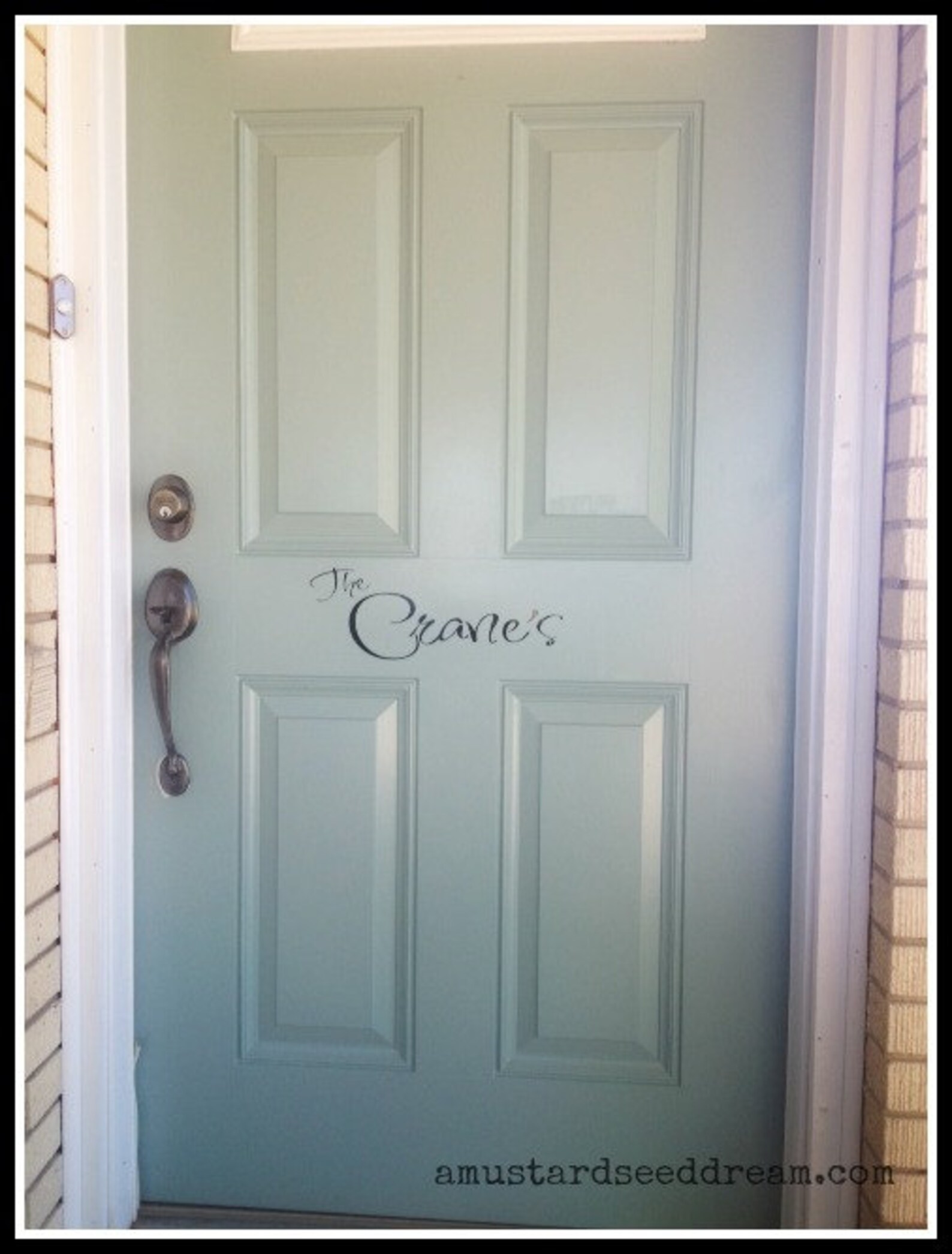 Personalized Last Name Front Door Cling - Vinyl Wall Art, Graphics ...