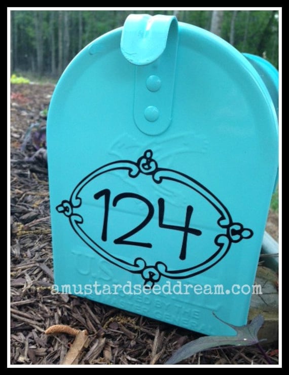 Mailbox Numbers Vinyl Wall Art Graphics Lettering Decals | Etsy