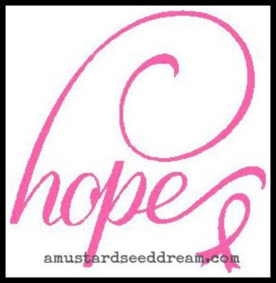HOPE Breast Cancer Awareness Vehicle Decal Vinyl Graphics | Etsy
