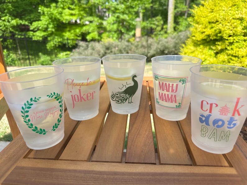 REUSABLE FROST FLEX 16 Oz Mahjong Cups. Set of 10 - Etsy