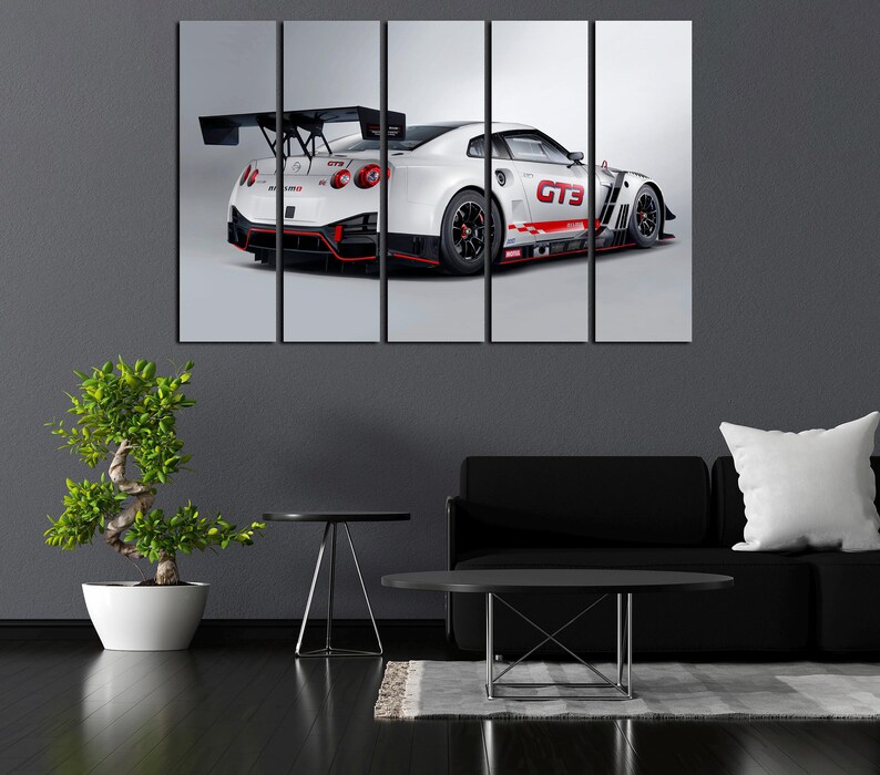 Nissan GT-R NISMO GT3 Side View Wall Art – Nissan GT-R Canvas Set for ...