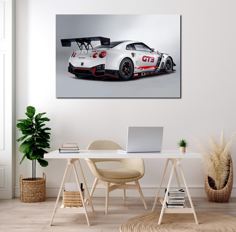 Nissan GT-R NISMO GT3 Side View Wall Art – Nissan GT-R Canvas Set for ...