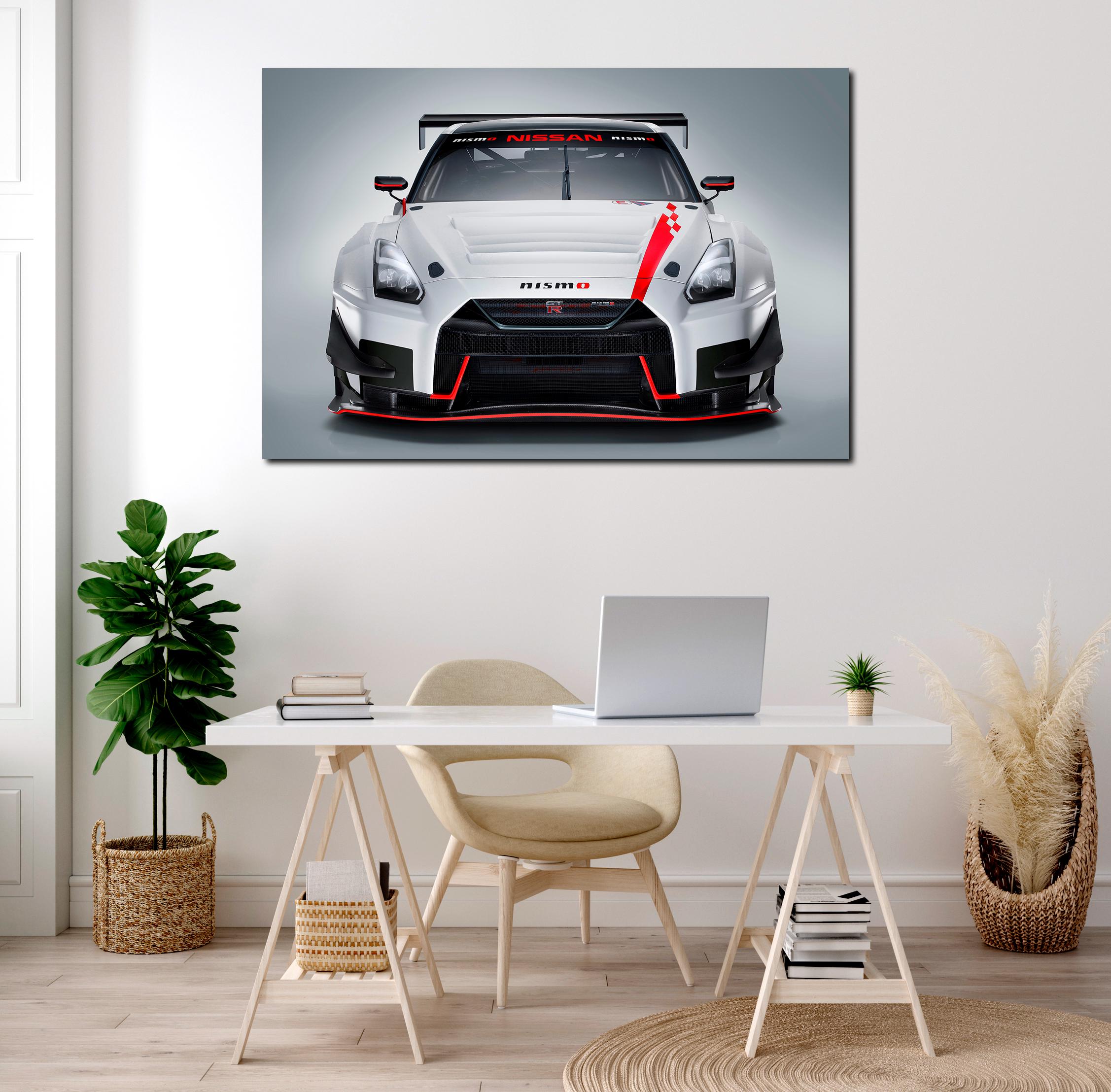 Nissan GT-R NISMO GT3 Front View Wall Art – Race-ready JDM Canvas ...