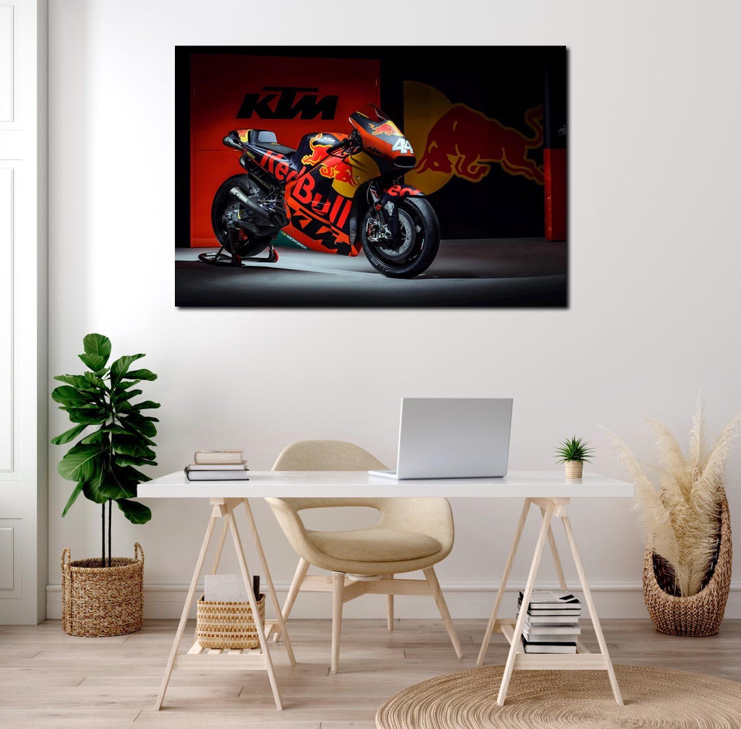 KTM Red Bull Motogp Racing Motorcycle Canvas Wall Art – Sport Bike ...