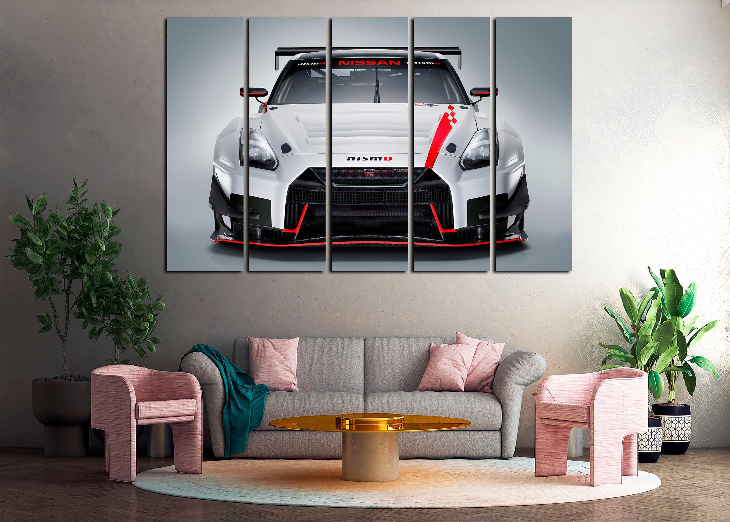 Nissan GT-R NISMO GT3 Front View Wall Art – Race-ready JDM Canvas ...