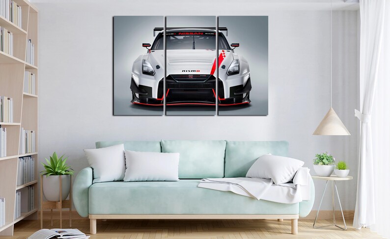 Nissan GT-R NISMO GT3 Front View Wall Art – Race-ready JDM Canvas ...