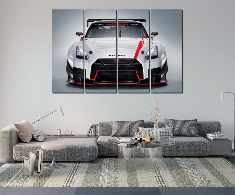 Nissan GT-R NISMO GT3 Front View Wall Art – Race-ready JDM Canvas ...