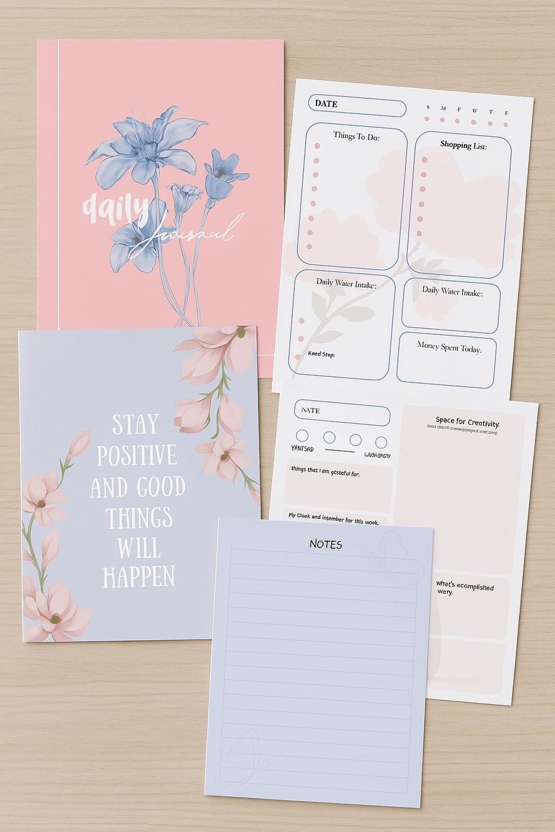 Printable Everyday Journal - Daily Reflection - Well Being - Instant ...