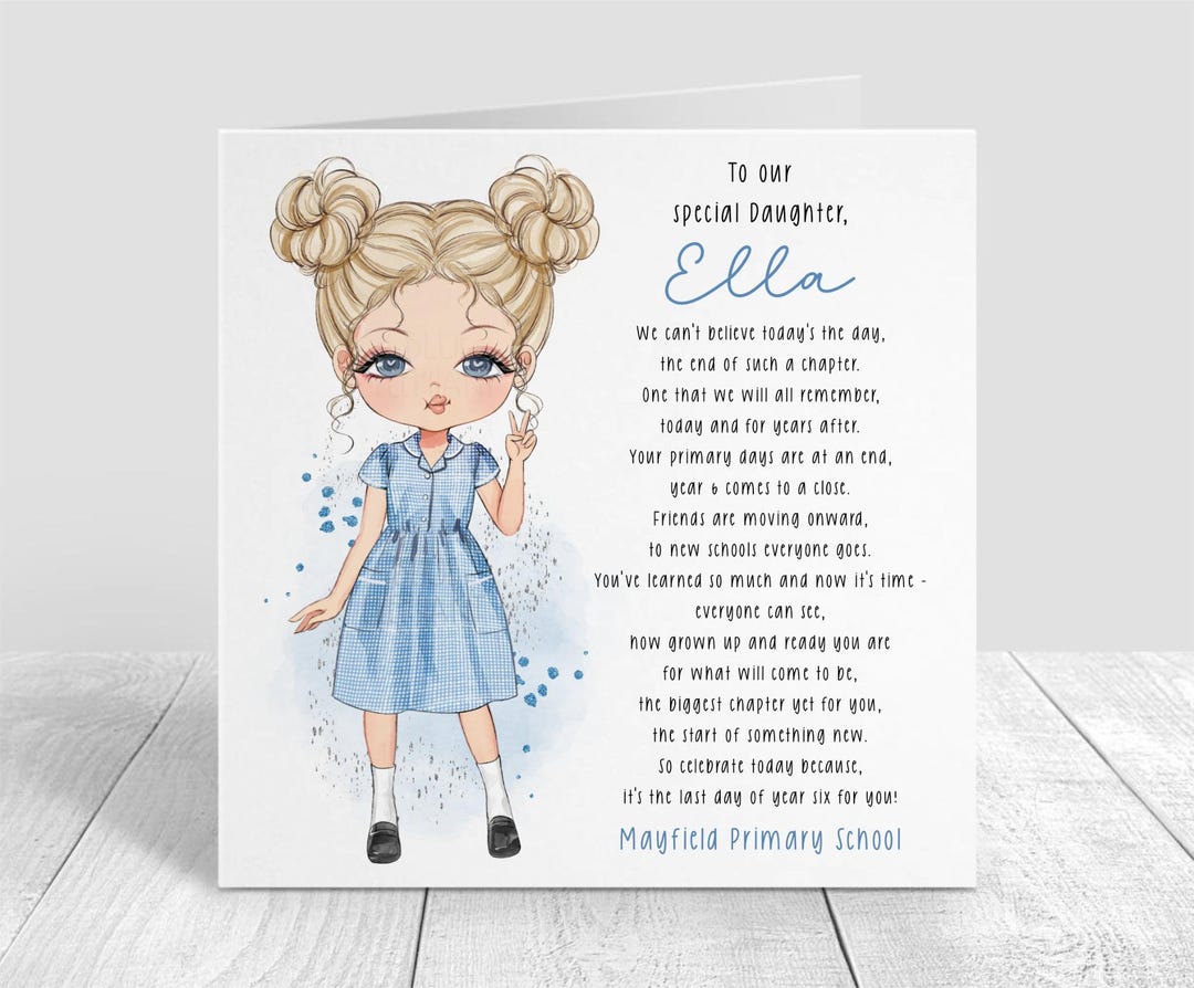 Year 6 Leavers Card | Leavers 2025 | Leaving School Card | Last Day of ...