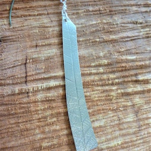 Pendant With Leaf Texture: Handmade Sterling Silver - Etsy