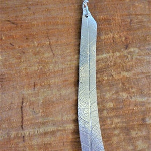 Pendant With Leaf Texture: Handmade Sterling Silver - Etsy