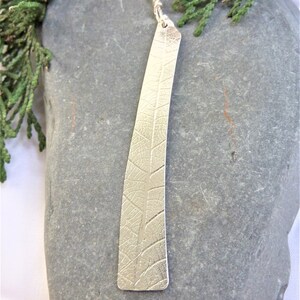 Pendant With Leaf Texture: Handmade Sterling Silver - Etsy