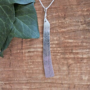 Pendant With Leaf Texture: Handmade Sterling Silver - Etsy