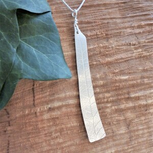 Pendant With Leaf Texture: Handmade Sterling Silver - Etsy