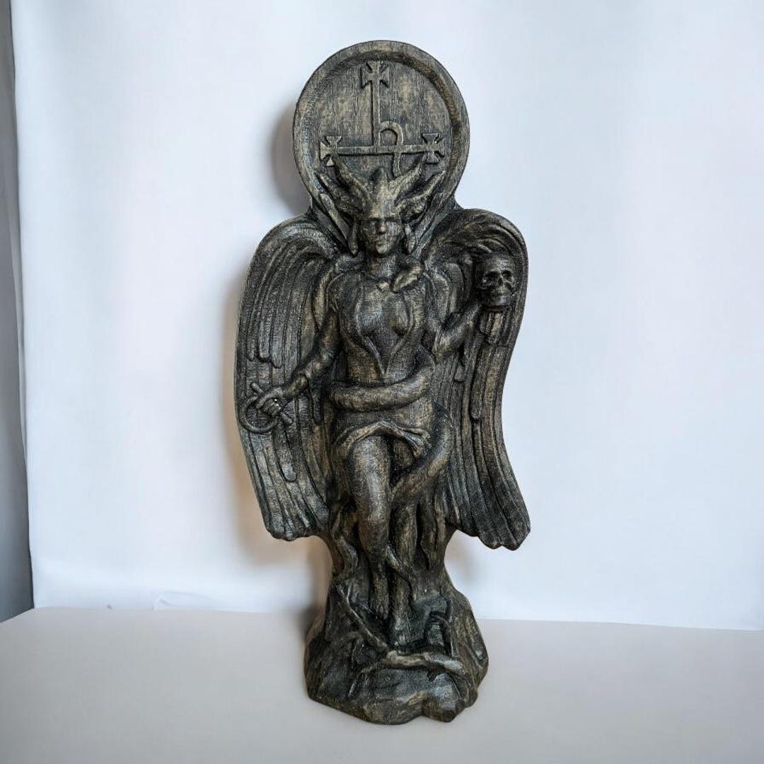 Lilith Black Statue Lilith Wicca Goddess Inanna Wooden Figure Pagan ...