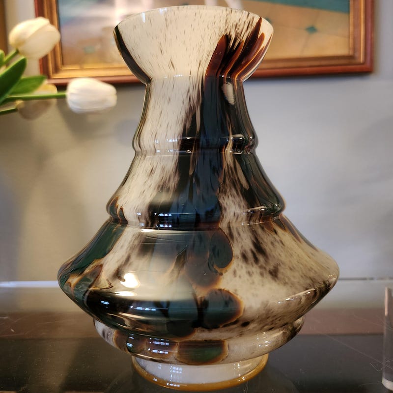Glass Vase Art Deco Czech - Etsy