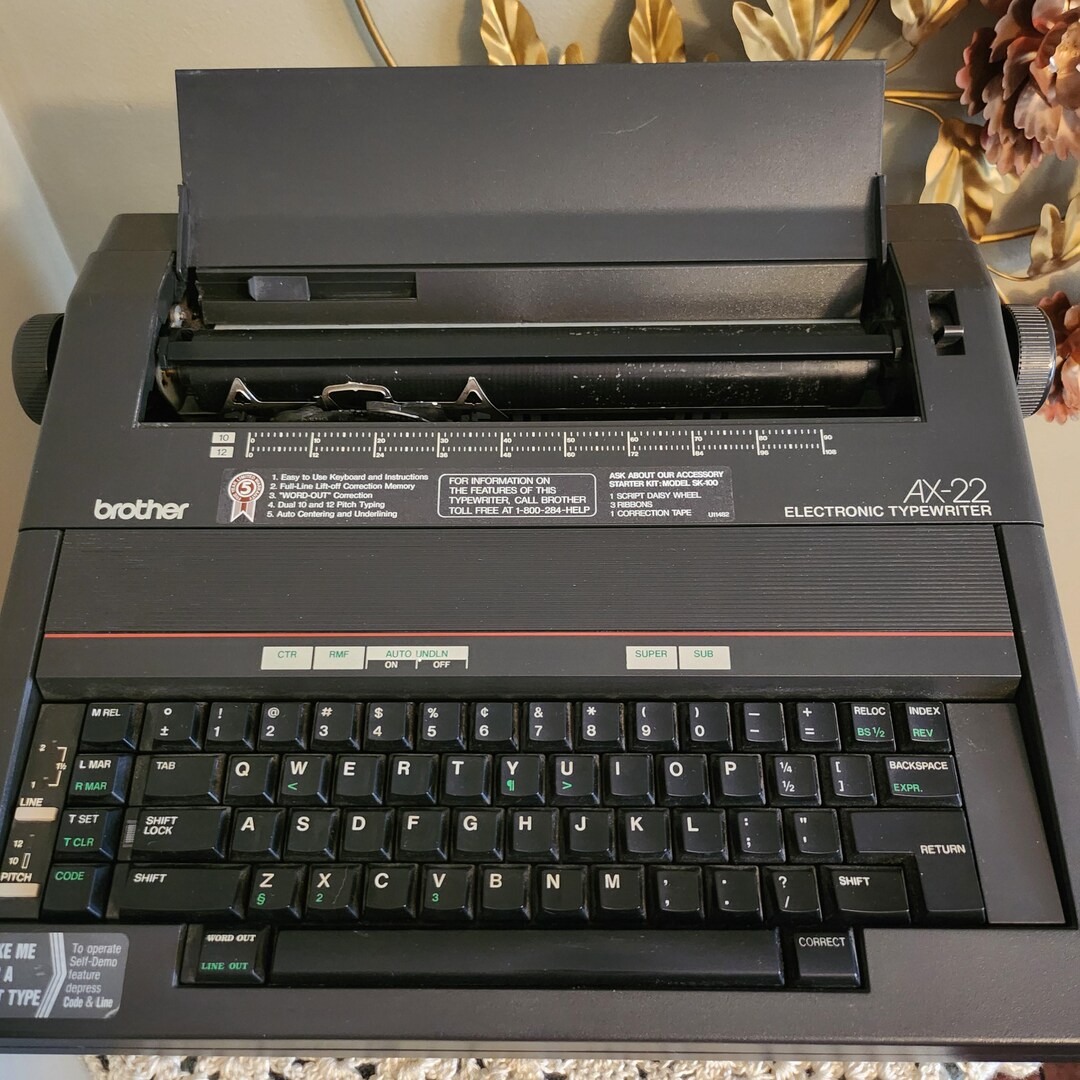 Vintage Brother Electric Typewriter AX-22 - Etsy