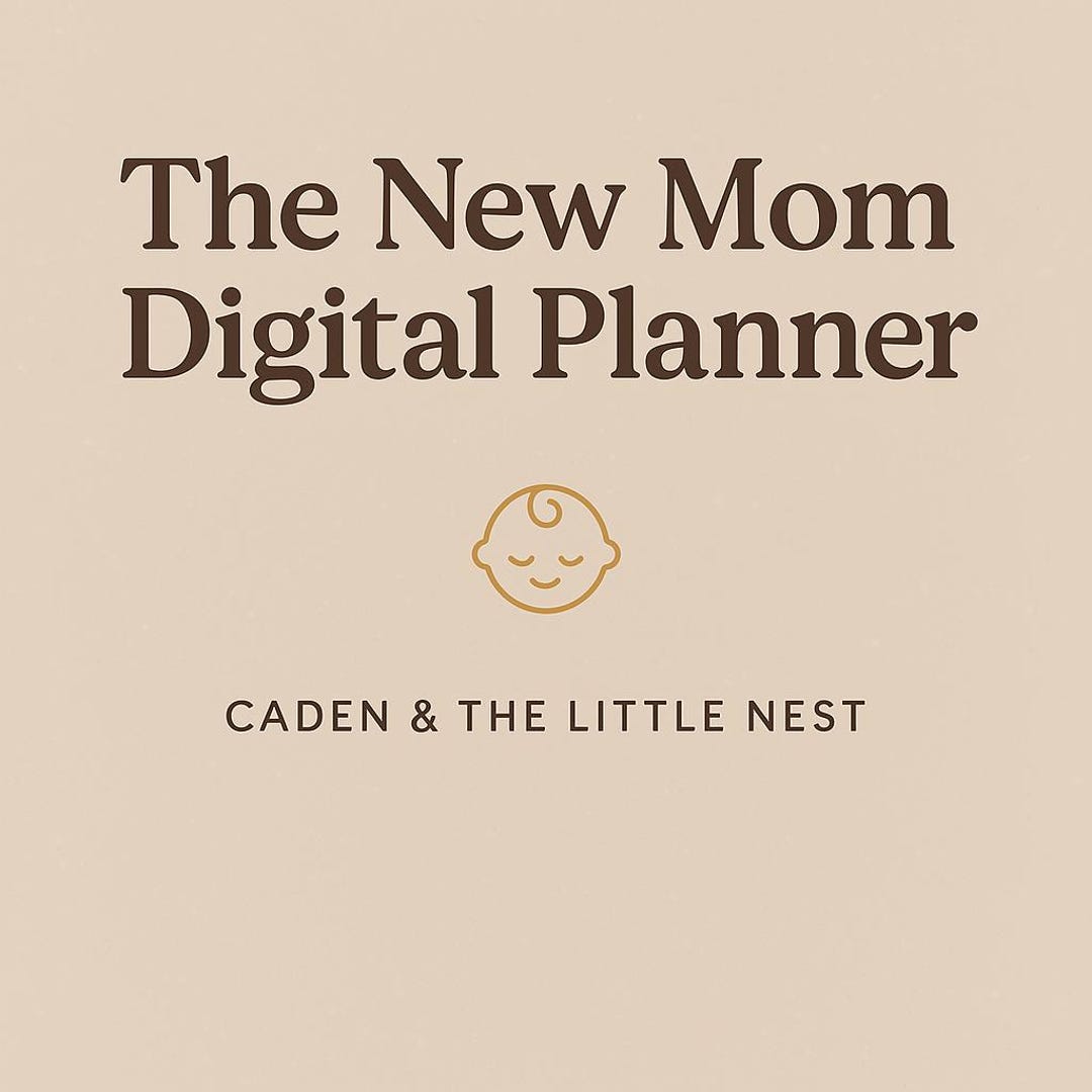2025 New Mom Digital Planner | Baby Tracker, Postpartum Journal, Daily ...