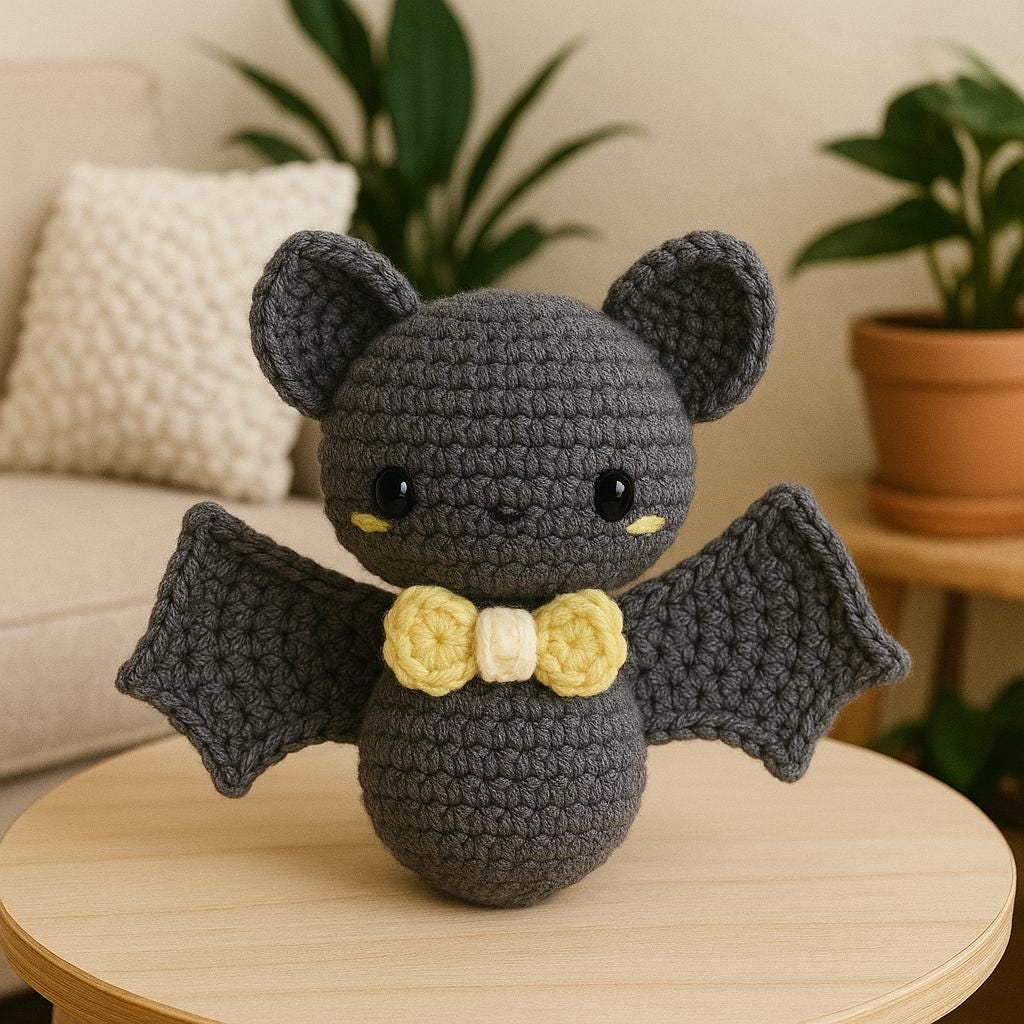 Amigurumi Bat Crochet Pattern | Halloween Crochet Doll DIY Gift ...