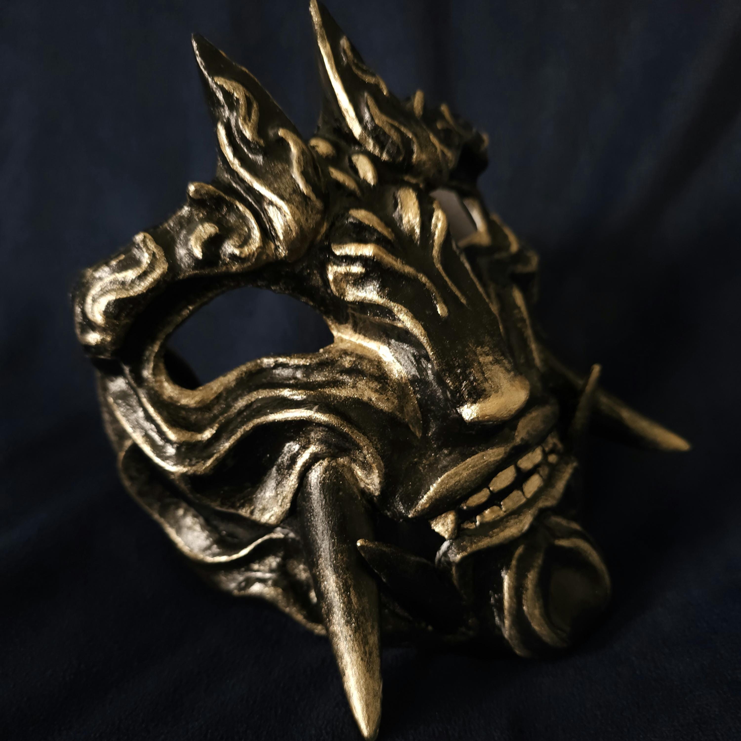 Oni Inspired Mask - Fanged Visage - Etsy