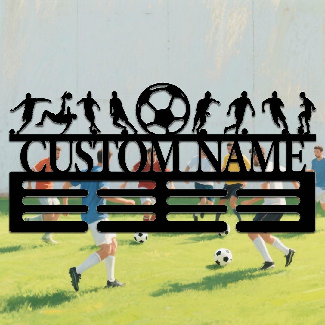 Custom Soccer Medal Metal Wall Sign,personalized Soccer Metal Sign ...