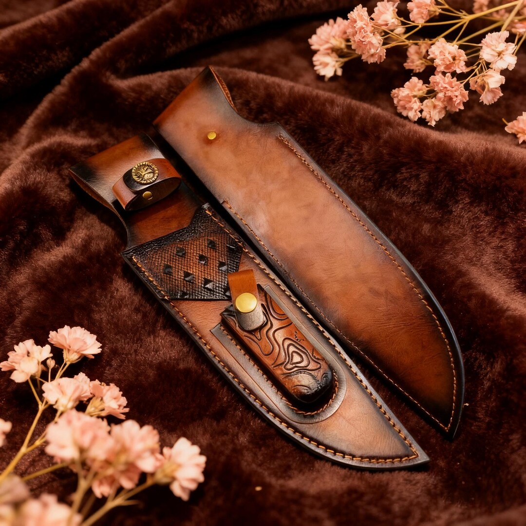 Handmade Knife Sheaths, Top-grain Cowhide Knife Sheaths, Small Outdoor ...