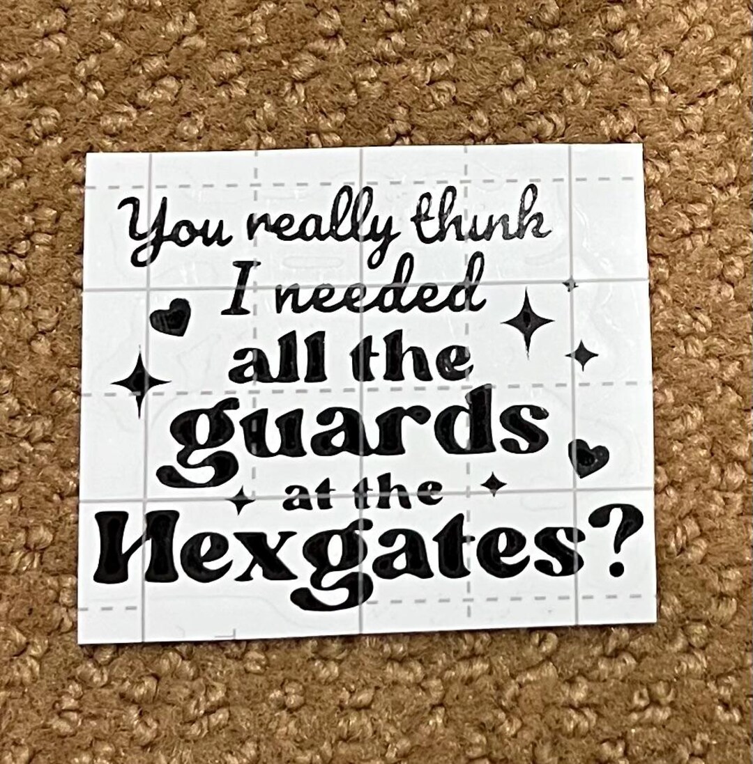 You Really Think I Needed All the Guards at the Hexgates? Vinyl Sticker ...
