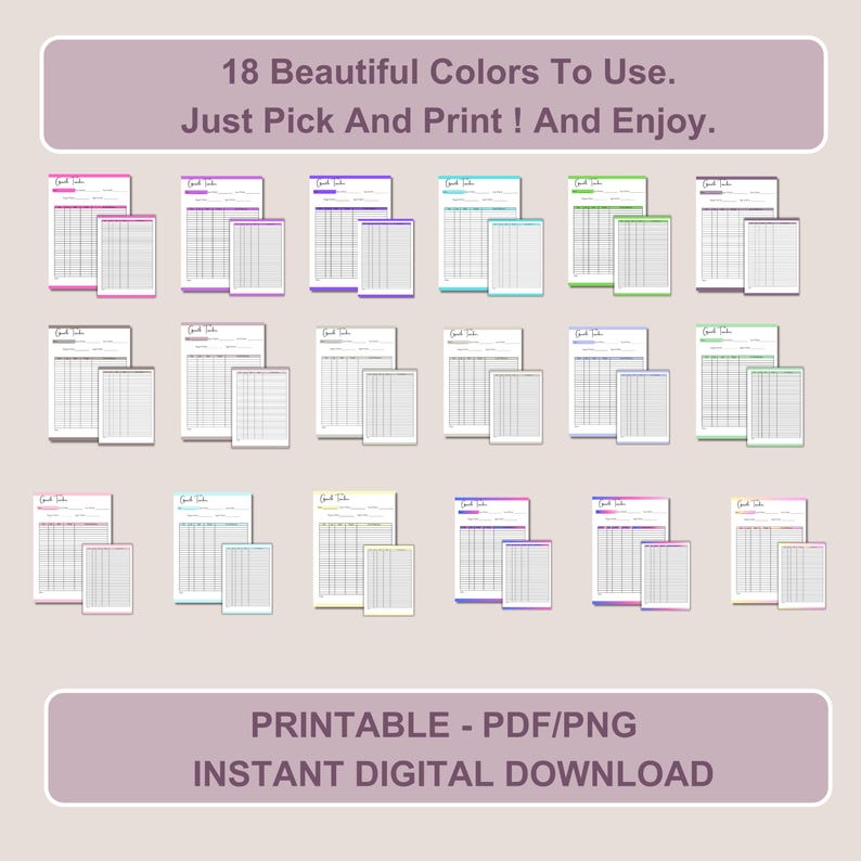 Printable Child Growth Chart | Kid Size and Height Tracking Sheet ...