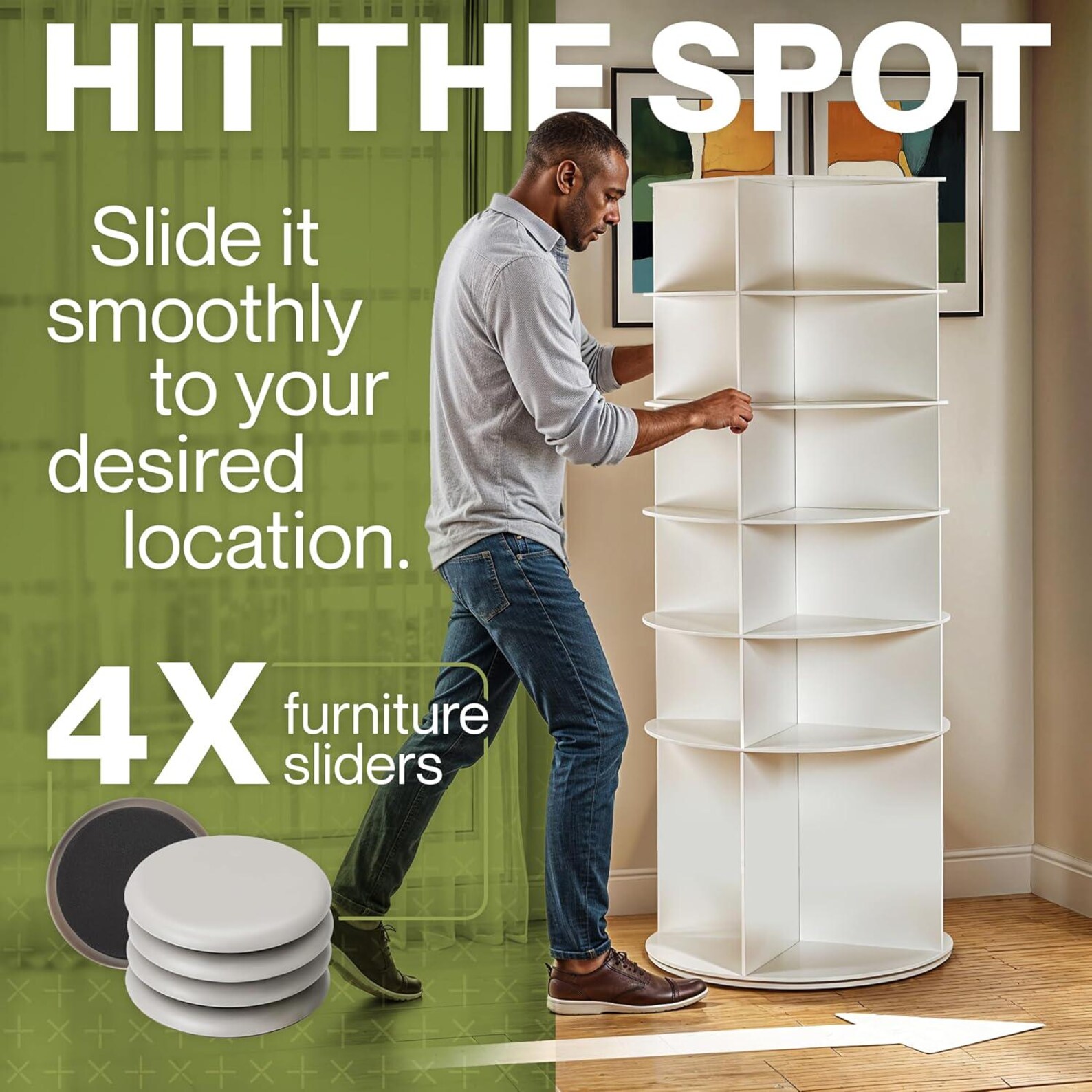 Loft and Ivy 7 Tier Rotating Shoe Rack Tower 360 Spinning Lazy Susan ...