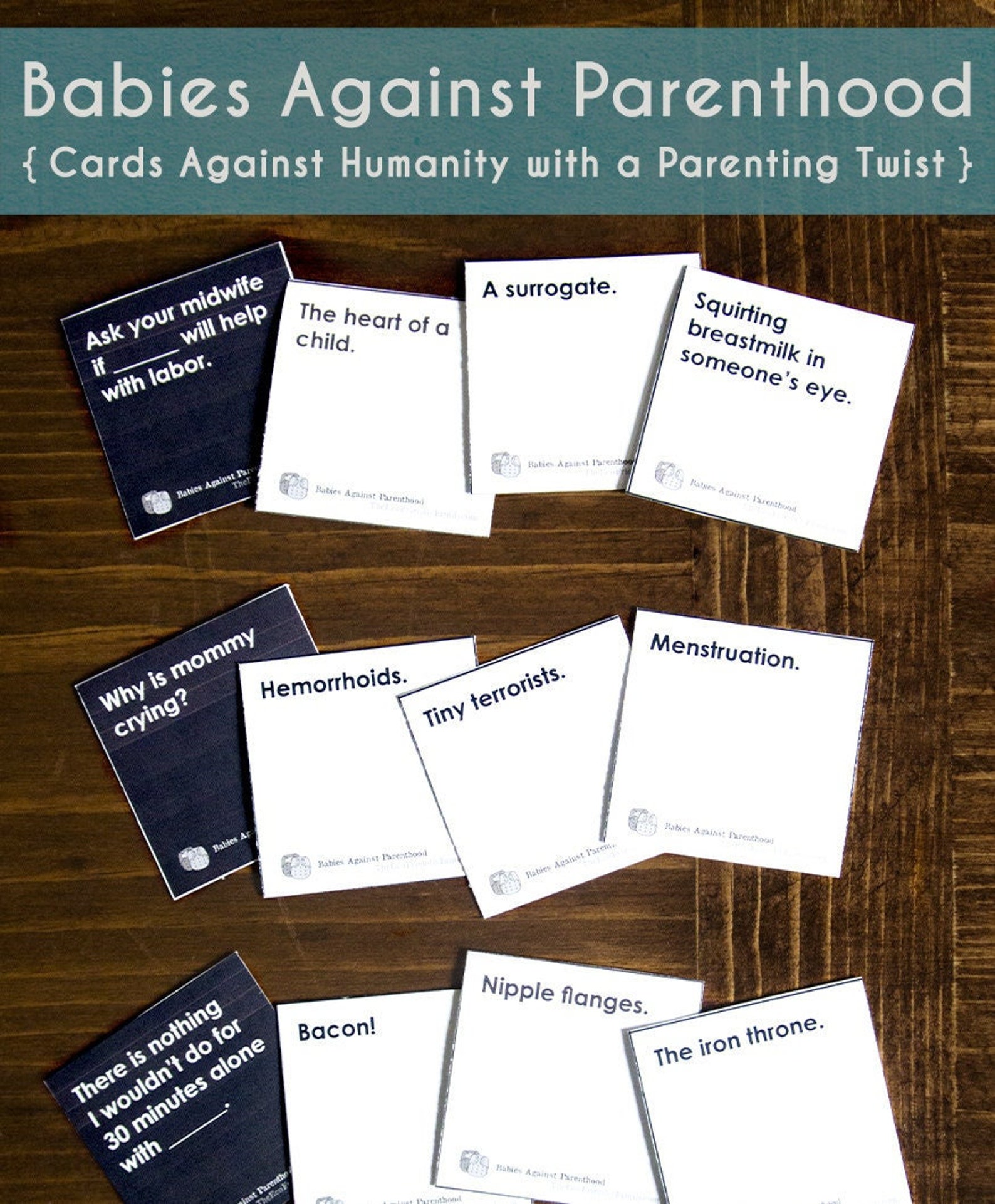 Babies Against Parenthood Game Printable & Customizable CAH Style Game ...