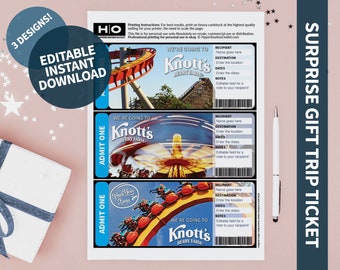 Knotts Pass Ticket Printable - Etsy
