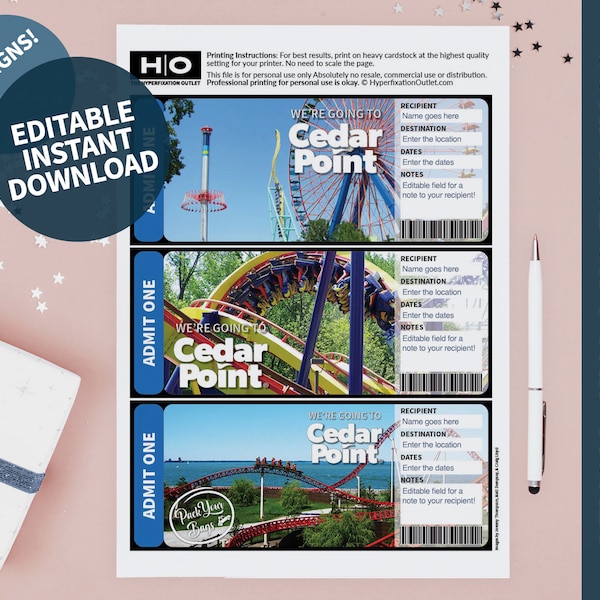 Cedar Point - Etsy