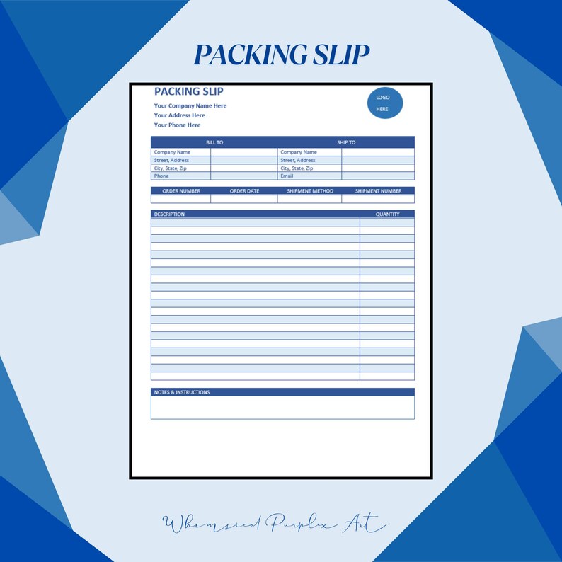 Printable Business Bundle, Purchase Order, Invoice, Estimate, Quotation ...
