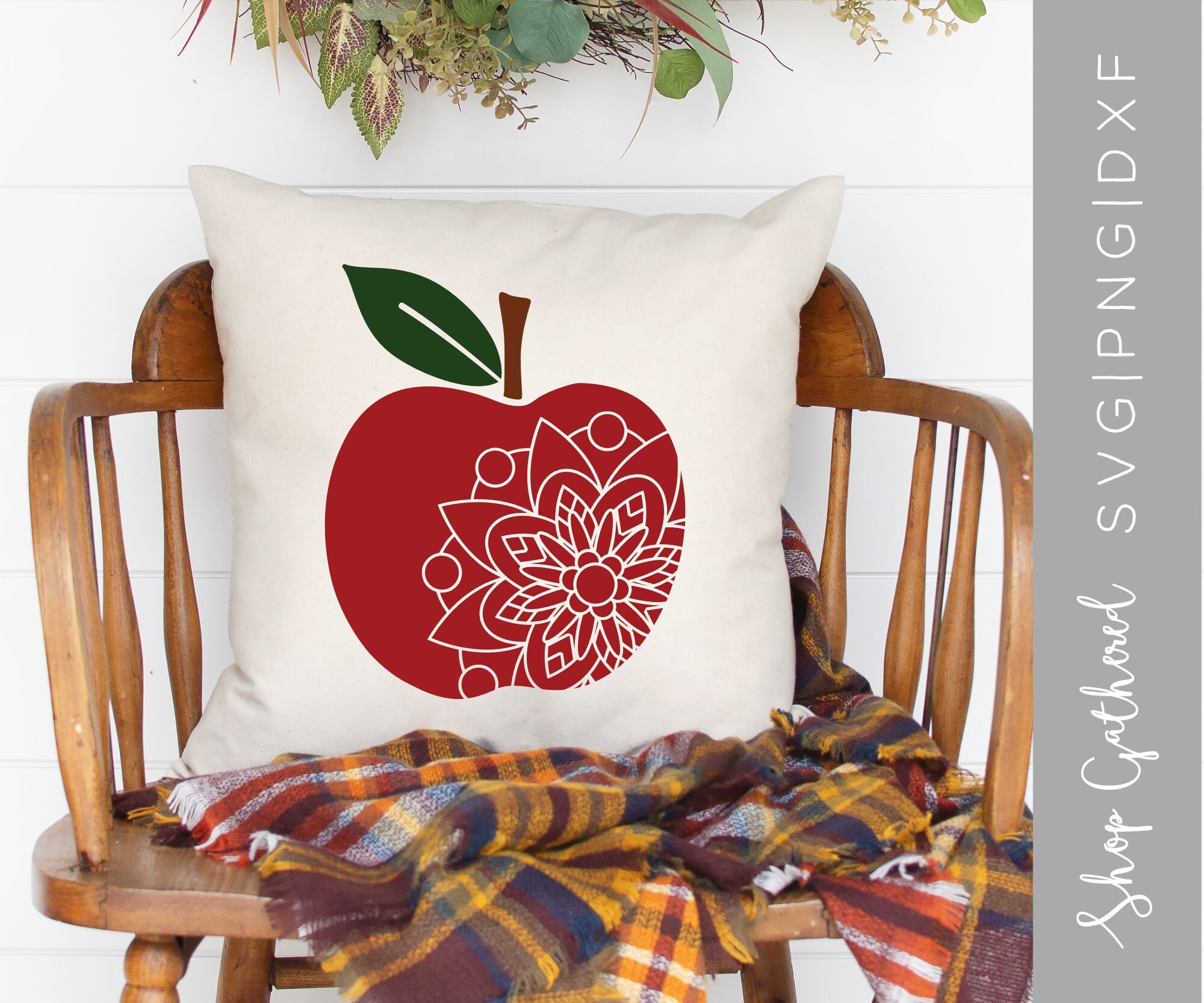 Mandala Cut File Pattern SVG Mandala Design SVG Apple Mandala SVG ...