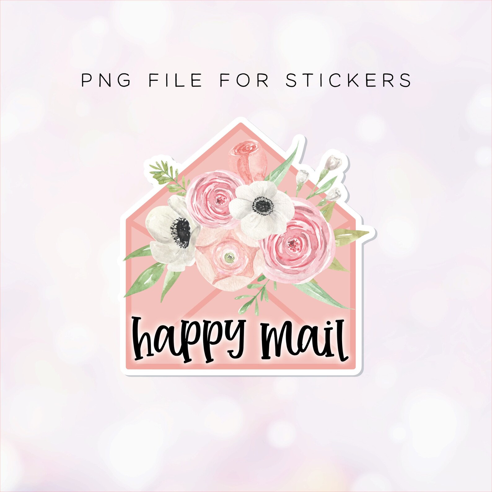 Happy Mail PNG Small Business Sticker Happy Mail Labels | Etsy