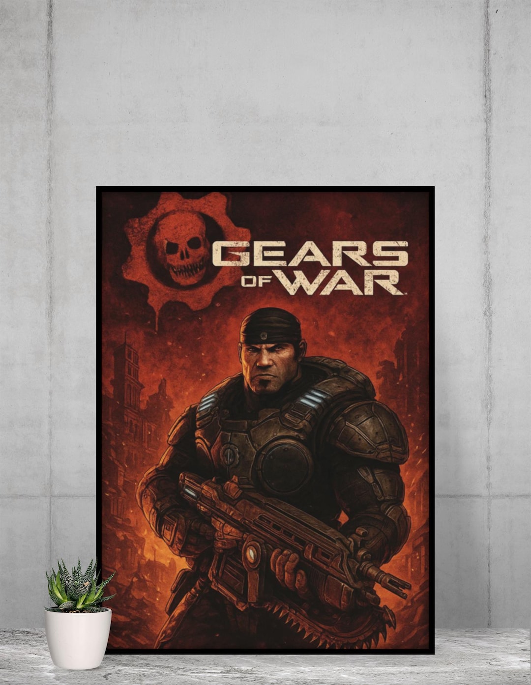 Gears of War Art, Gaming Wall Print, Digital Poster, Xbox Fan Art ...