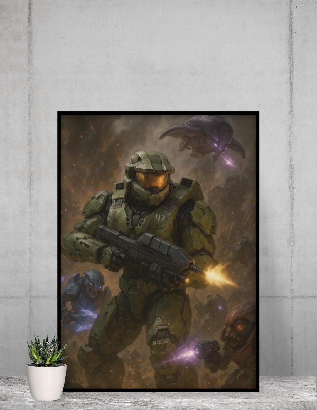 Halo Master Chief Poster, Halo Fan Art, Digital Poster, Gaming Wall Art ...