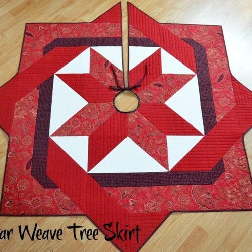 Pdf PATTERN Modern Two Sided Spiral Christmas Tree Skirt | Etsy