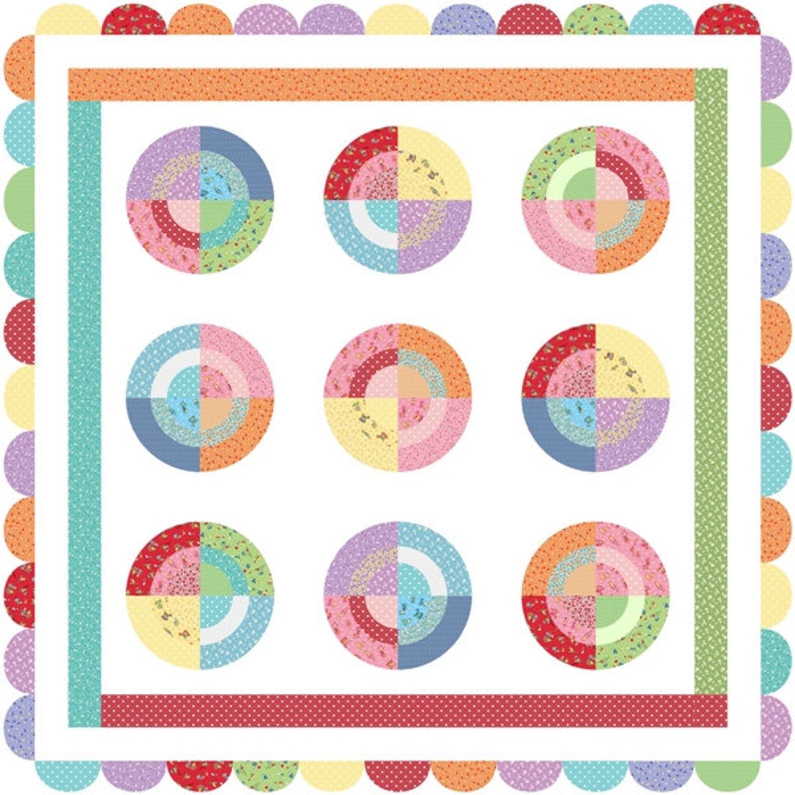 Bullseye Baby Quilt DIGITAL Pattern - Etsy