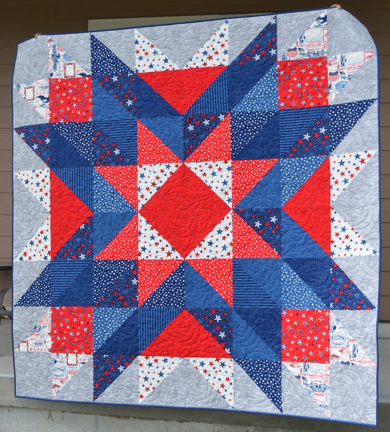 A Soldier's Star / Barn Star Quilt Pattern - Etsy