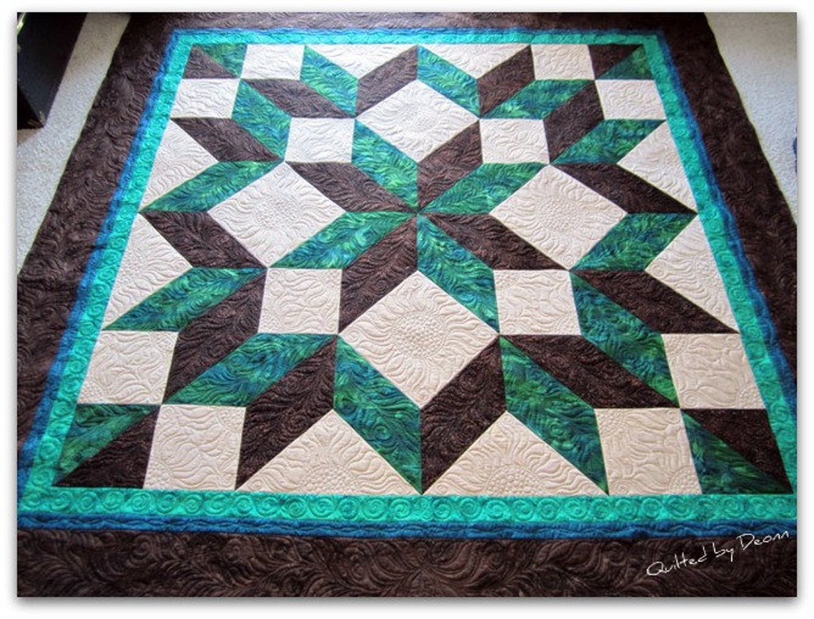 Carpenter's Star Quilt Pattern - Etsy