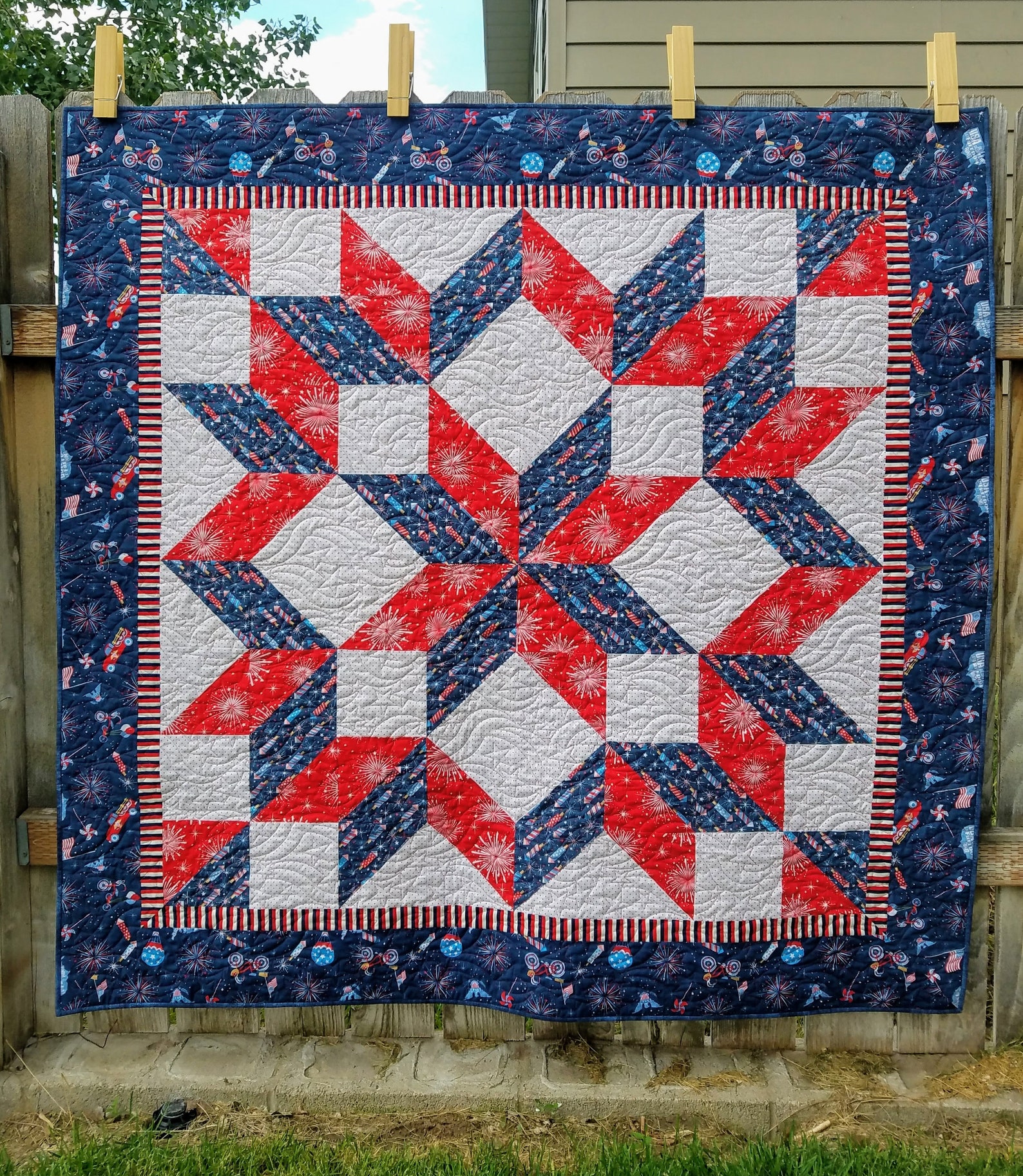 Carpenter's Star Quilt Pattern - Etsy